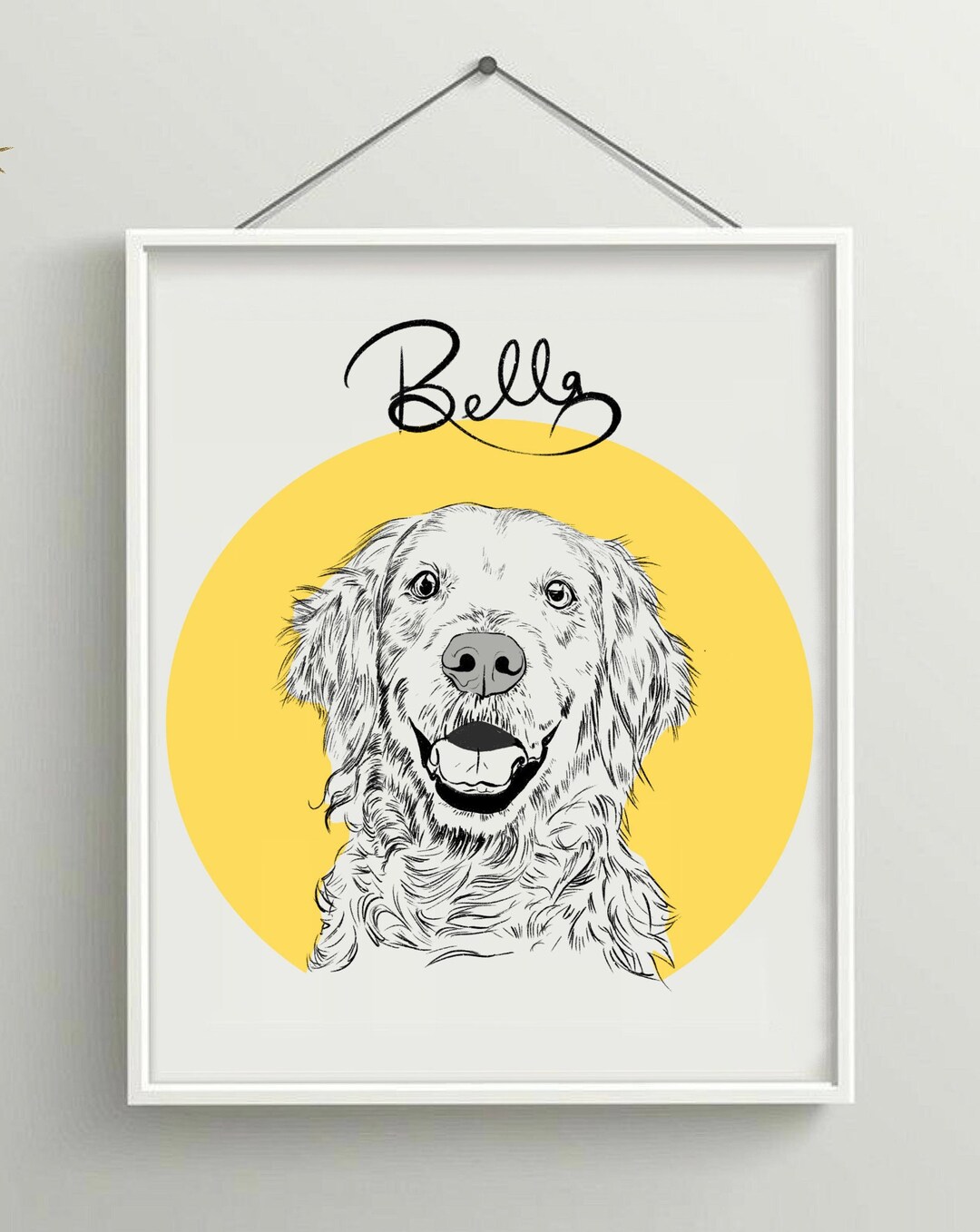 Custom Pet Line Art Portrait: Minimalist Dog Drawing (digital File) - Etsy