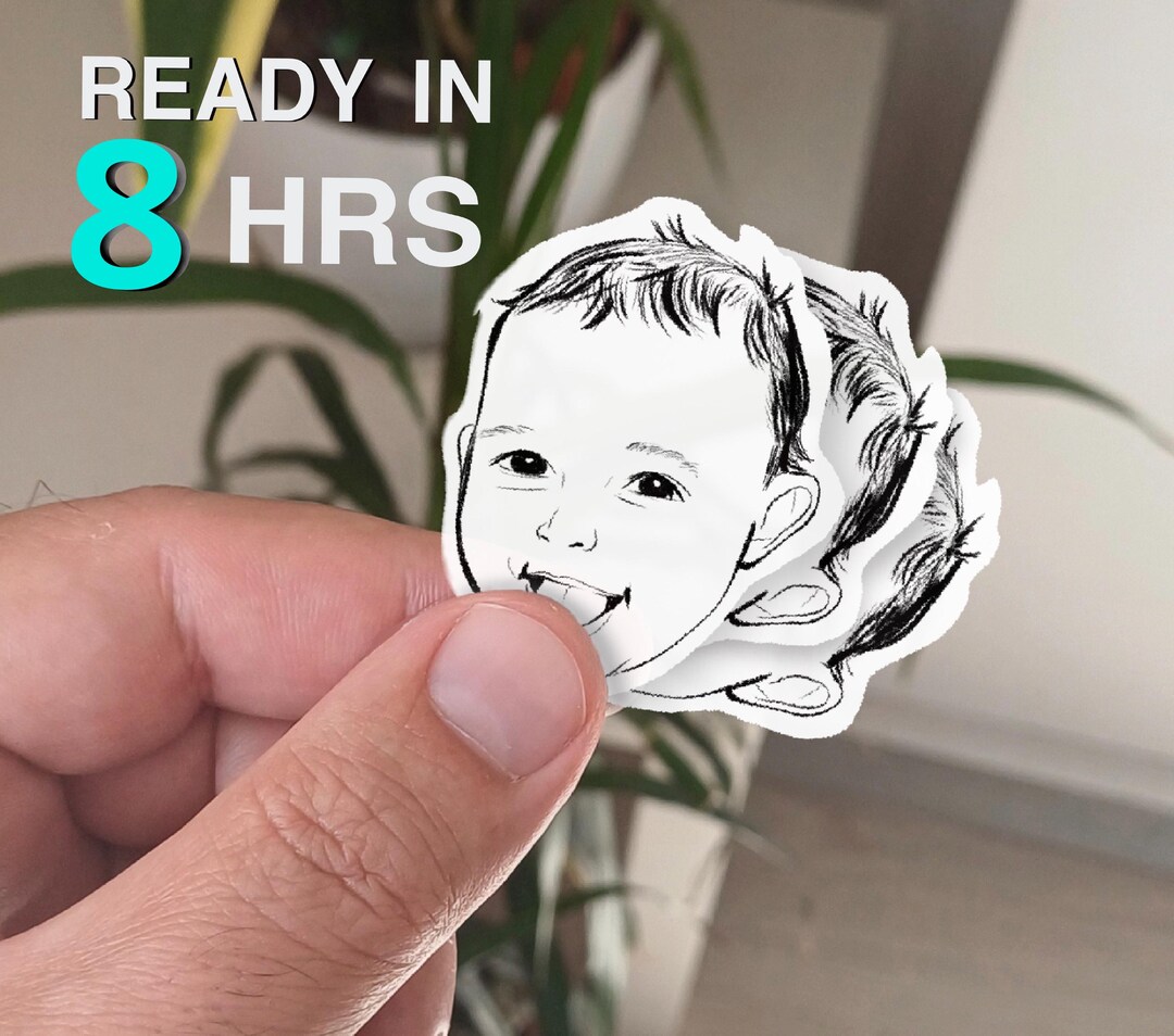 Personalized Face Stickers, Fast Sticker, Sticker, Custom Photo Sticker ...
