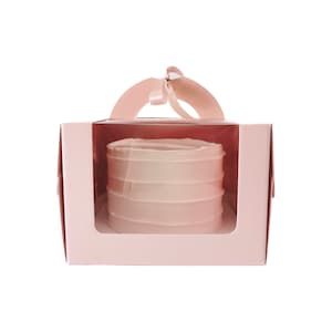 Blush Cake Box With Window | Pack of 5 | 8 1/4" X 8 1/4" X 5 7/8" Cake ...