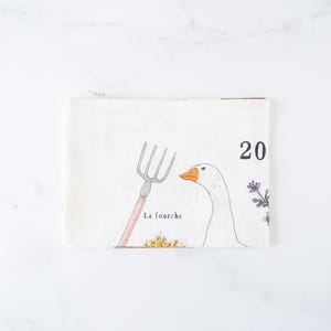 2025 Linen Calendar Cloth Farms in France Fog Linen Work Tea Towel ...