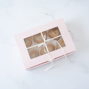 Blush Pink Cookie Box With Window | Pack of 5 | Pink Bakery Boxes ...