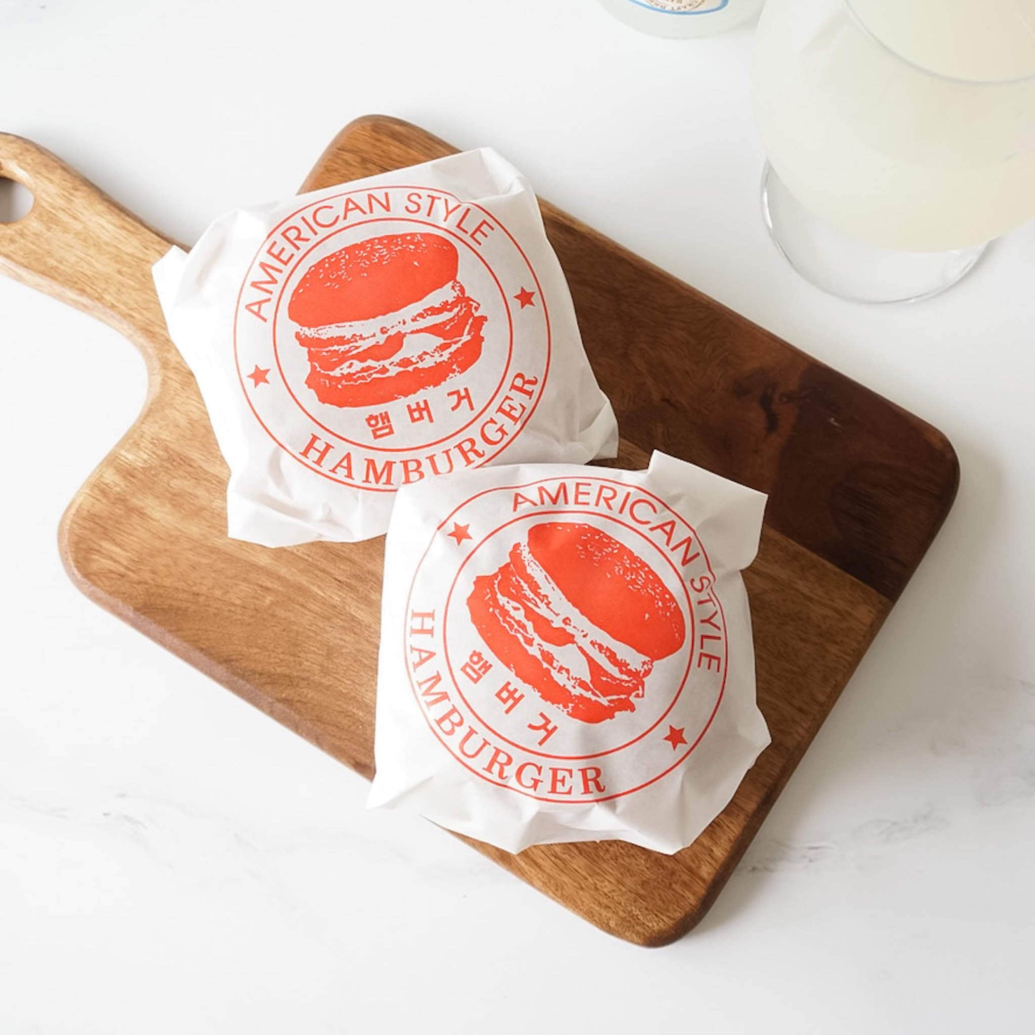 Hamburger Printed Deli Paper 25 Sheets 27cm X 27cm Coated Parchment ...