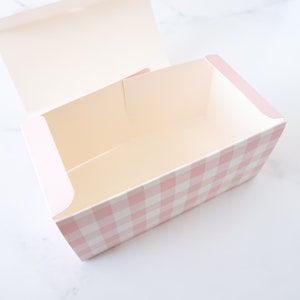 Pink Gingham Cookie Boxes | Pack of 5 | Cookie Boxes | Pastry Boxes ...