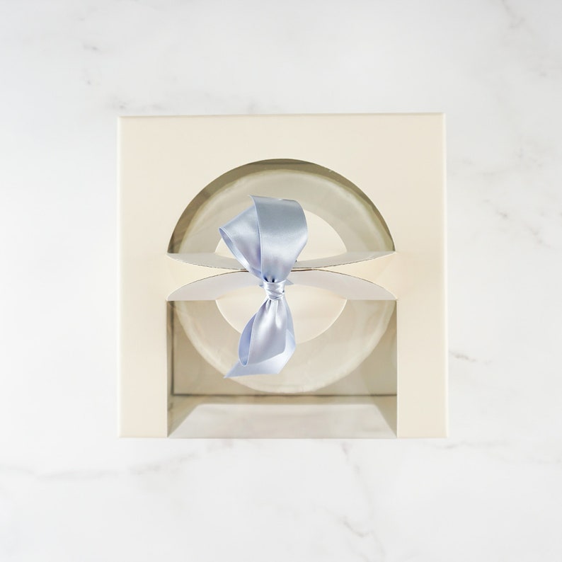 Ivory Cake Box With Window Pack of 5 8 1/4 X 8 1/4 X 6 Cake Boxes With ...