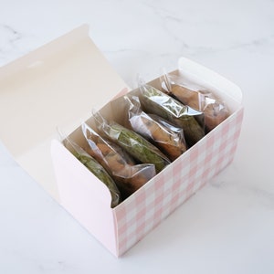Pink Gingham Cookie Boxes | Pack of 5 | Cookie Boxes | Pastry Boxes ...
