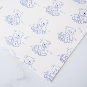 Blue Bear Printed Deli Paper | 25/50 Sheets | 21 Cm X 30 Cm | Food ...