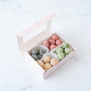 Blush Pink Cookie Box With Window | Pack of 5 | Pink Bakery Boxes ...