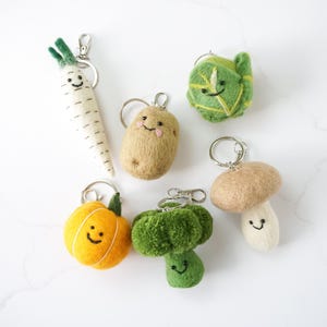 Felt Keychain - Vegetables, Fruits & Breads | Bag Charms | Broccoli ...