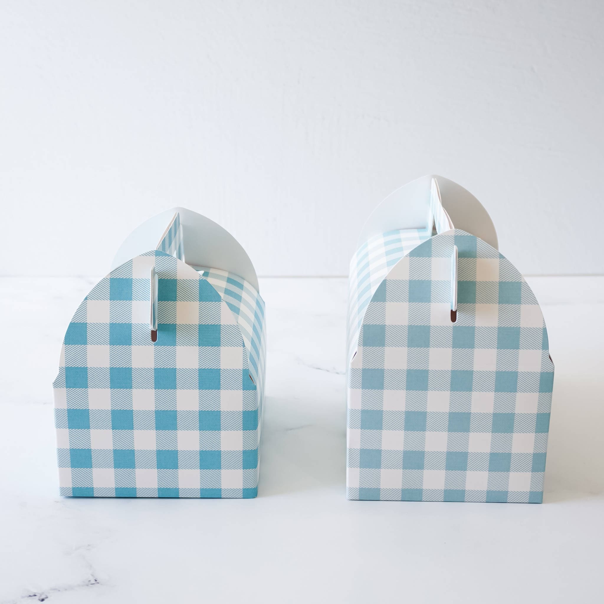 Blue Gingham Gable Boxes Pack of 5 Cookie Boxes Pastry - Etsy