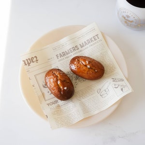 Newspaper Print Deli Paper | 25/50 Sheets | 33 Cm X 33 Cm Coated Food ...
