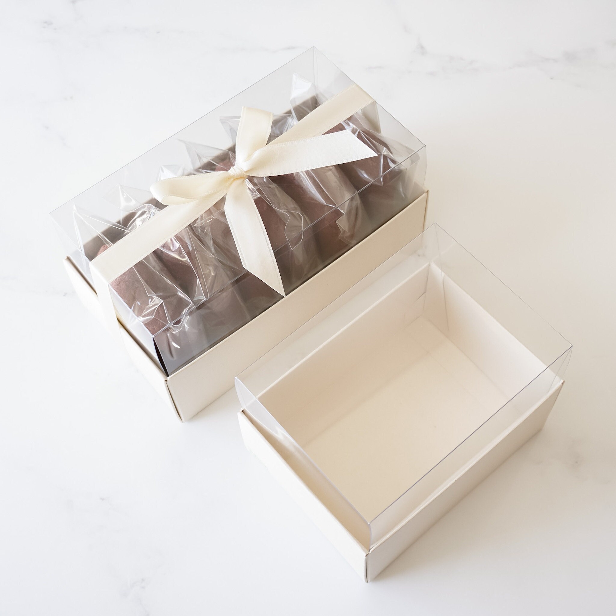 Natural Cookie Box With Clear Lid Pack of 5 Cookie Boxes Pastry Boxes ...