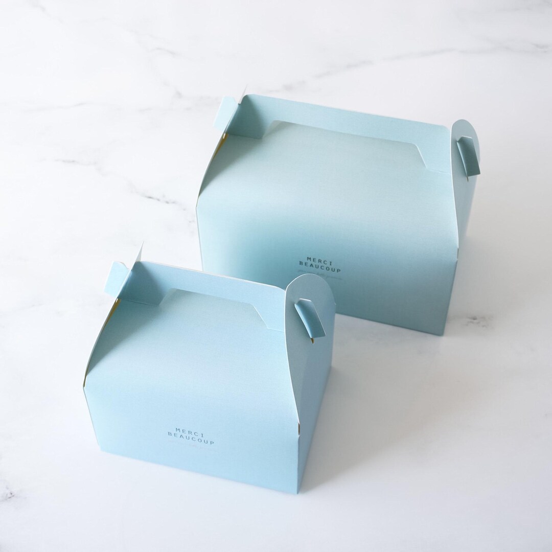 Sky Blue Gable Boxes | Pack of 5 | Cookie Boxes | Pastry Boxes | Bakery ...