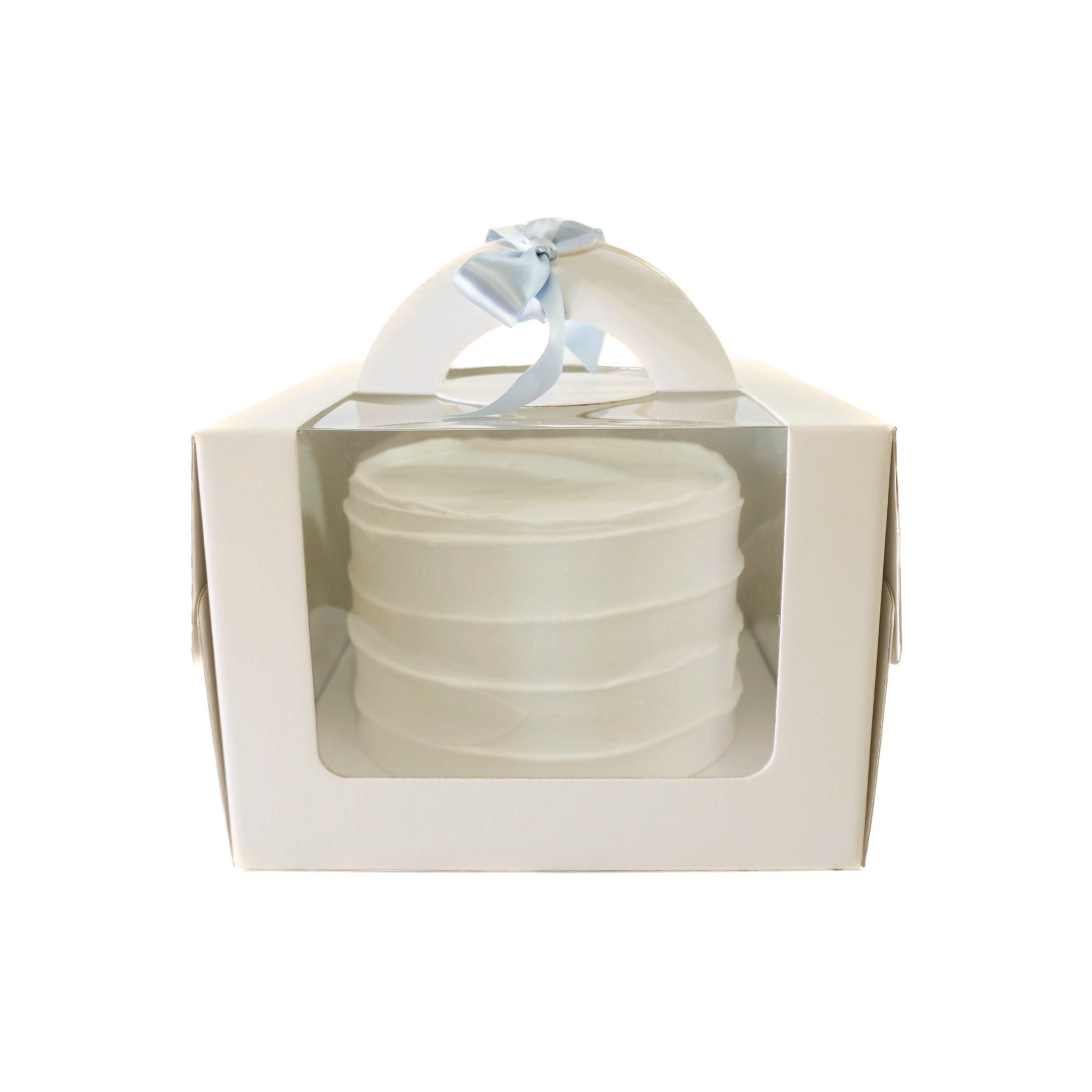 Ivory Cake Box With Window Pack of 5 8 1/4 X 8 1/4 X 5 7/8 Cake Boxes ...