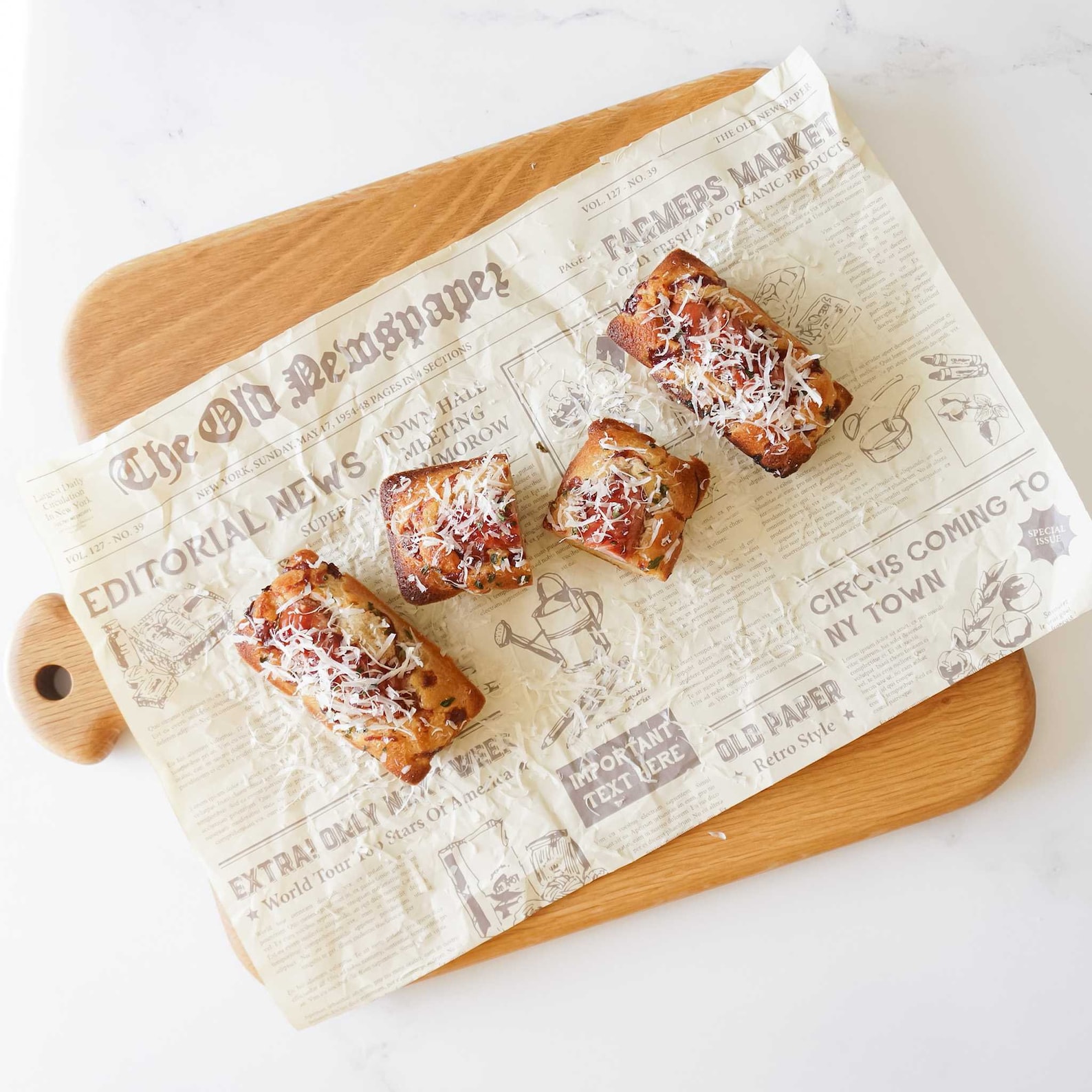 Newspaper Print Deli Paper | 25/50 Sheets | 33 Cm X 33 Cm Coated Food ...