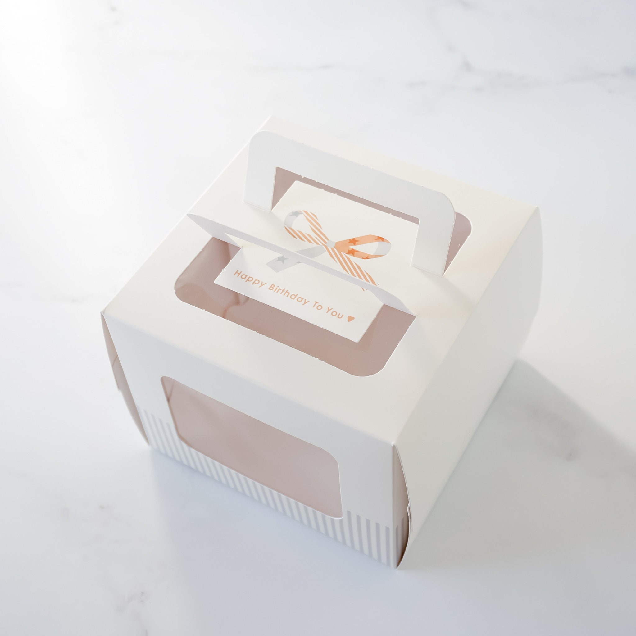 Mini Cake Box With Window | Pack of 5 | 5 1/2" X 5 1/2" X 4 3/8" Cake ...