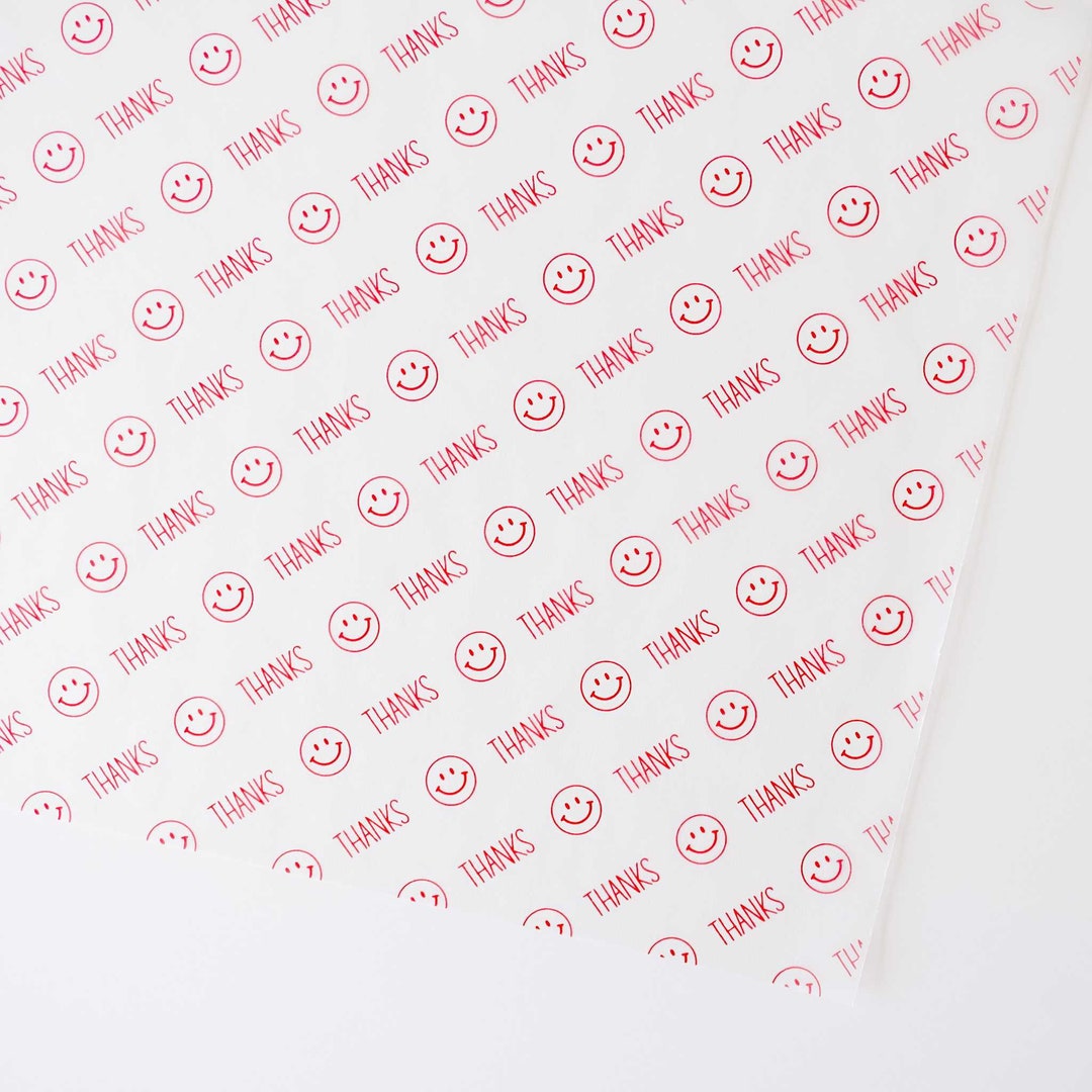 Red/clear Smile Deli Paper | 50 Sheets | 35 Cm X 25 Cm Parchment Paper ...