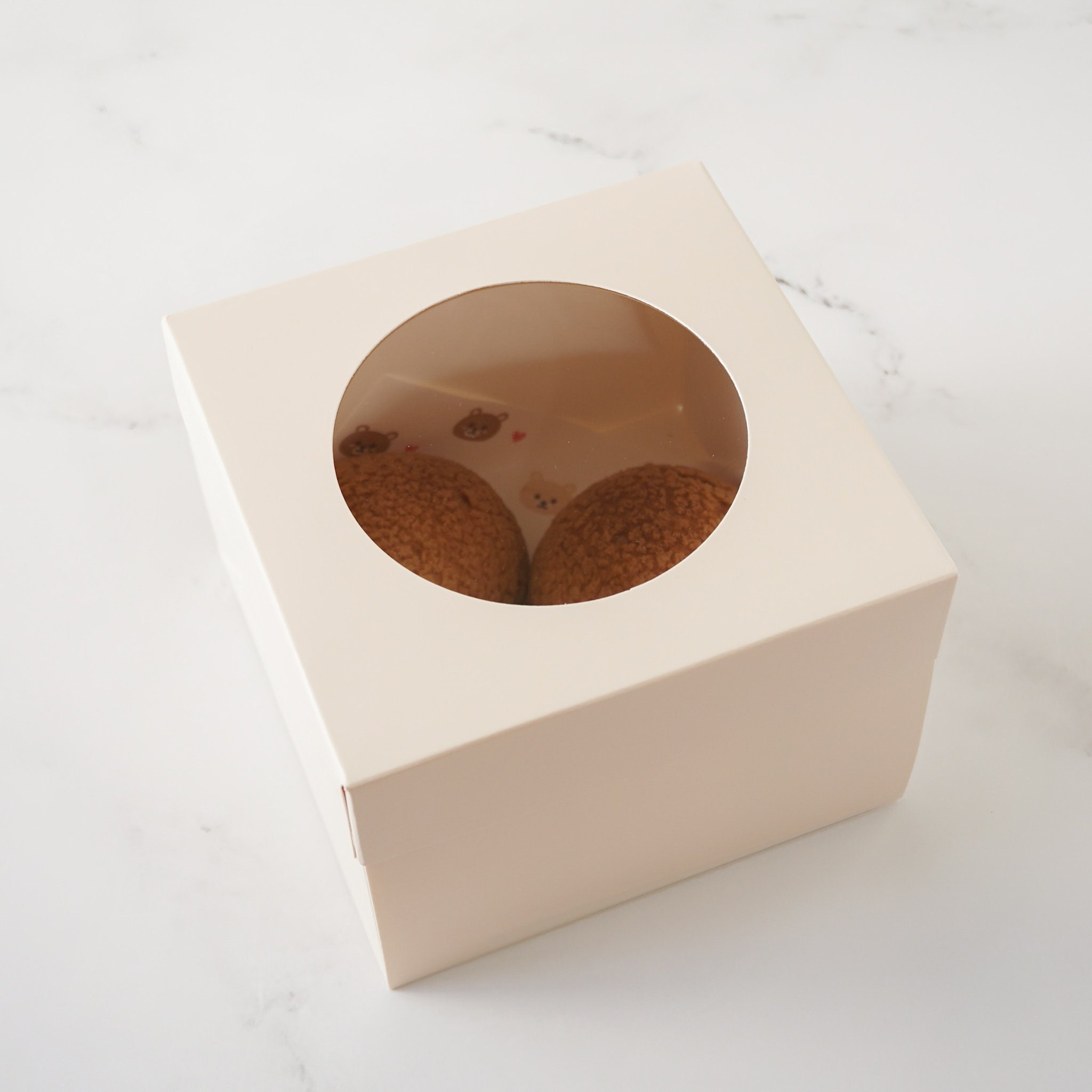 Ivory Cookie Box With Window | Pack of 5 | Cookie Boxes | Pastry Boxes ...