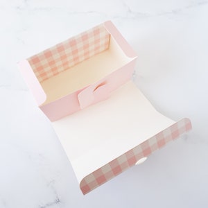Pink Gingham Cookie Boxes | Pack of 5 | Cookie Boxes | Pastry Boxes ...
