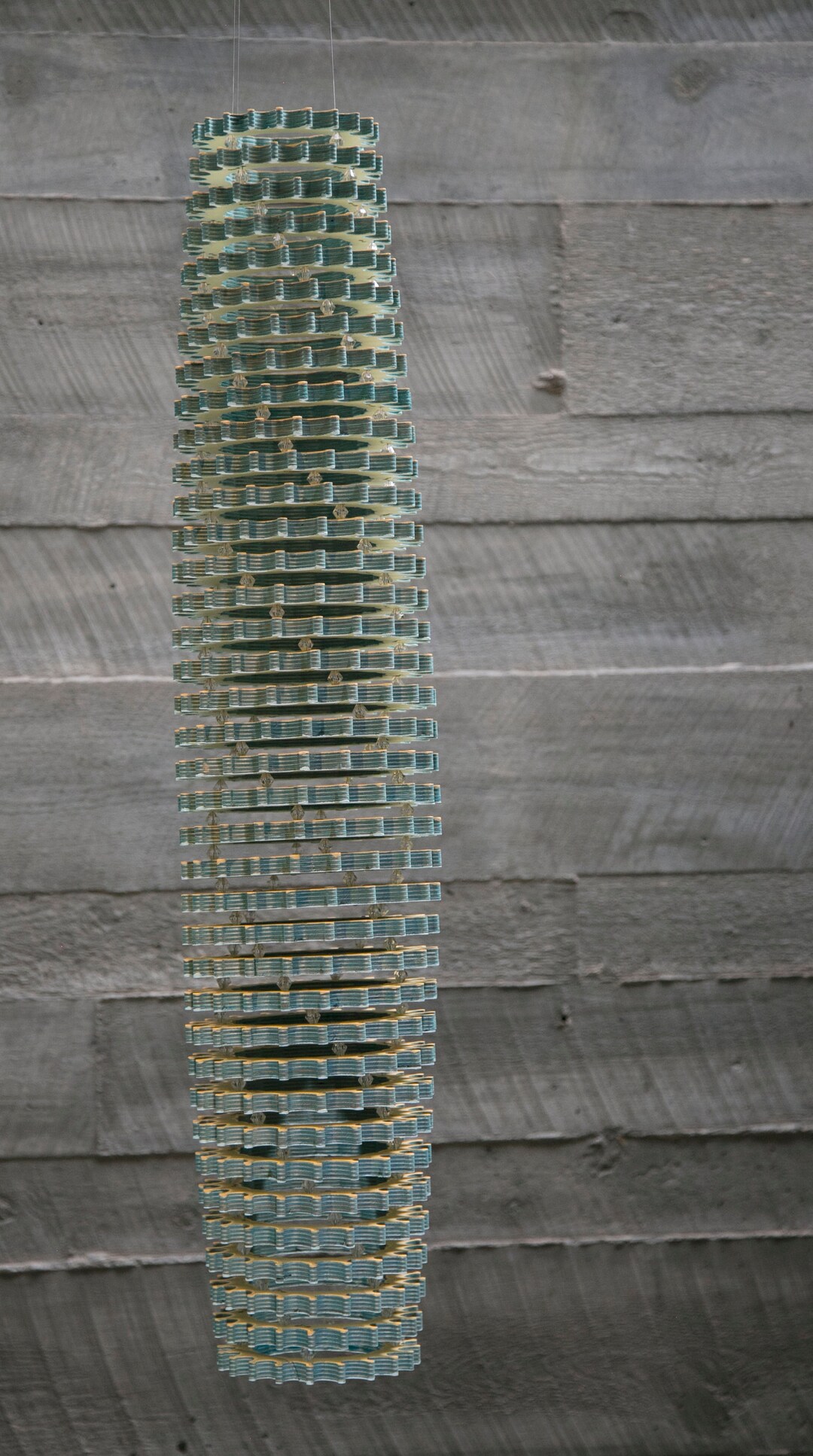 Hand Painted Helix Pendant Light Sculpture - Etsy