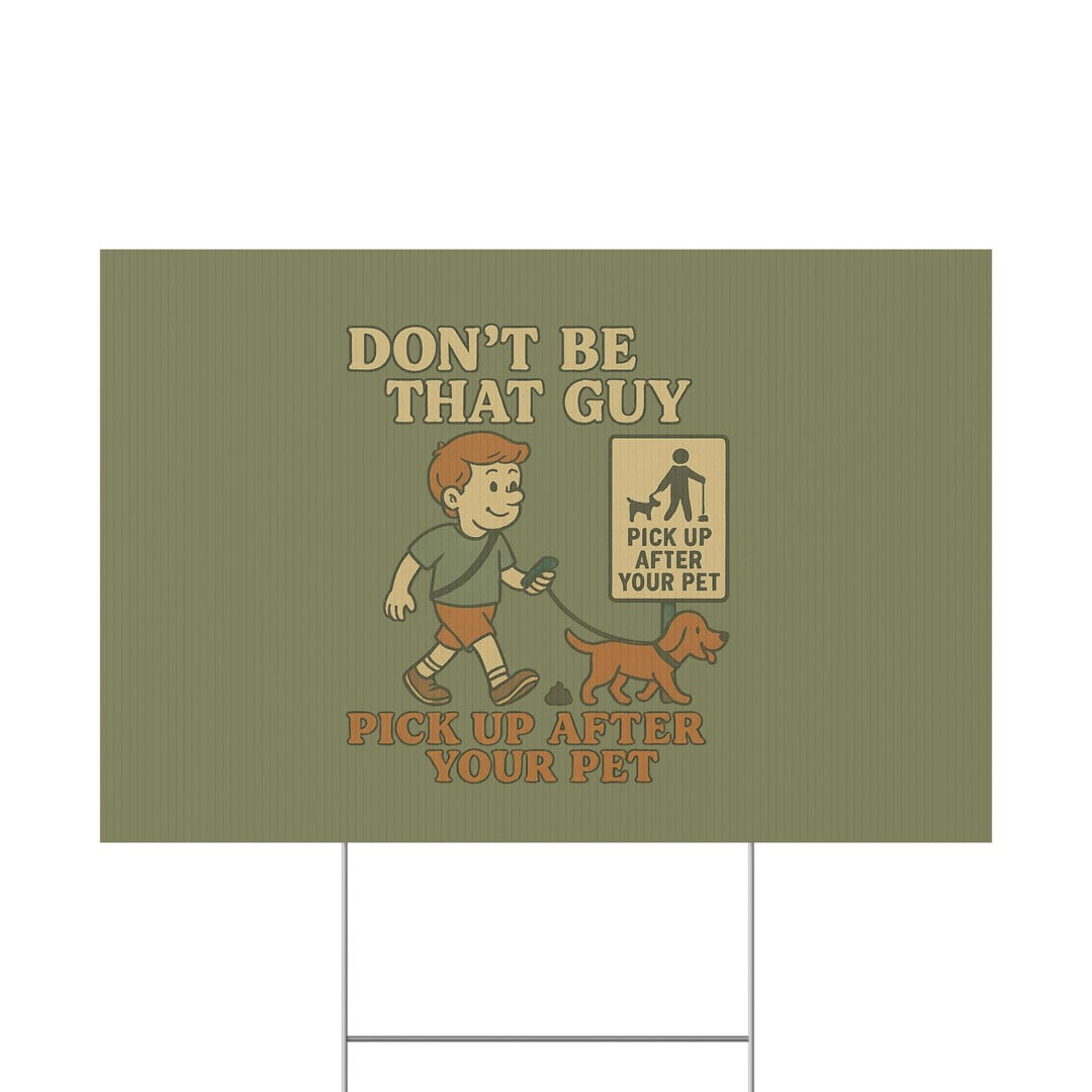 Pet Waste Reminder Yard Sign - Fun Outdoor Decor for Dog Owners, Dog ...