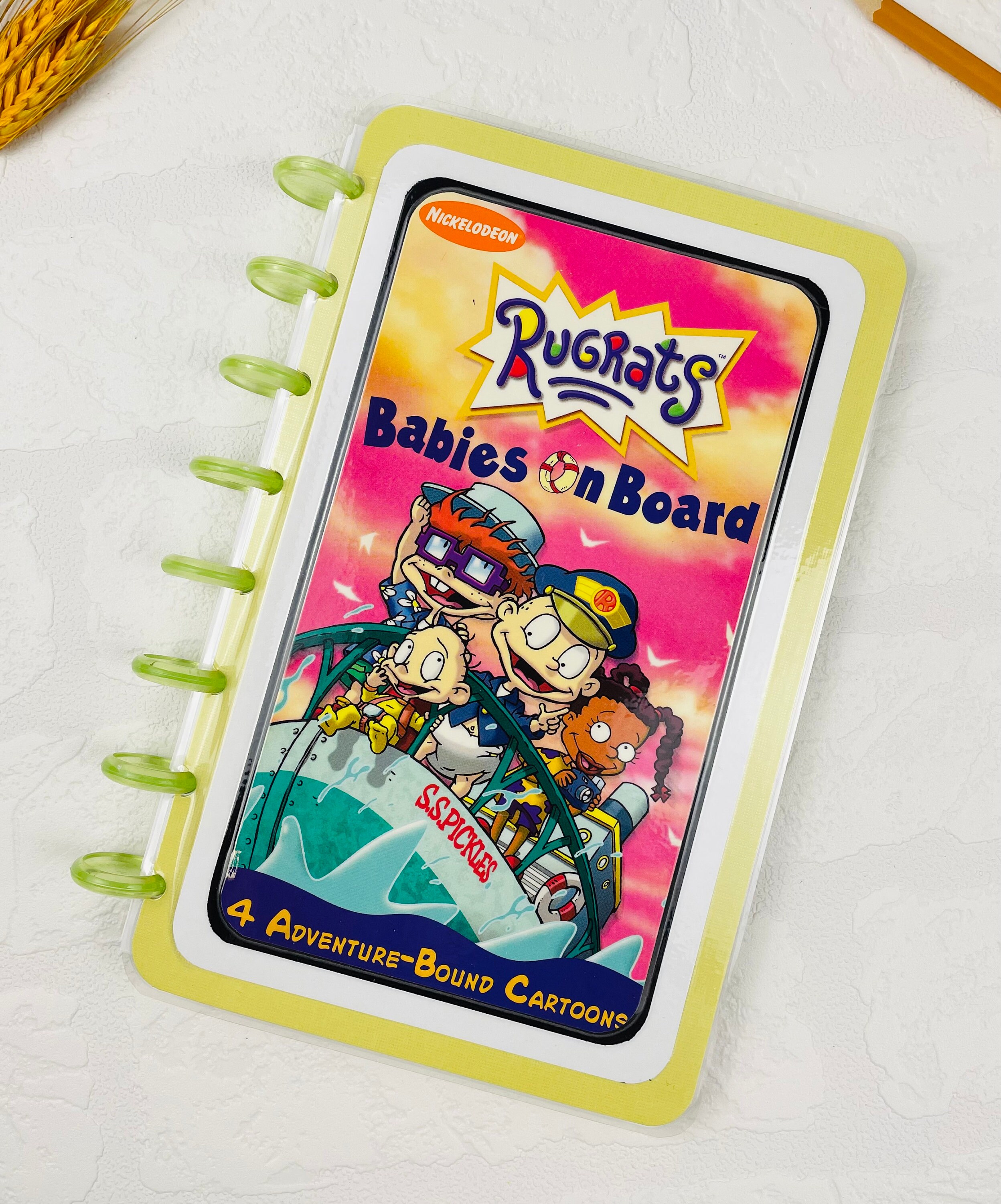 Recycled/upcycled Rugrats VHS Notebook or Journal, Discbound, Reusable ...