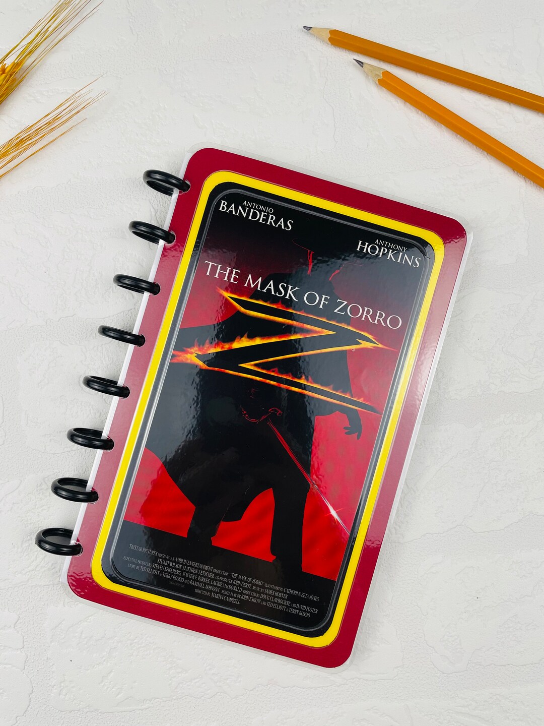 Recycled/upcycled Zorro VHS Notebook or Journal, Discbound, Reusable ...