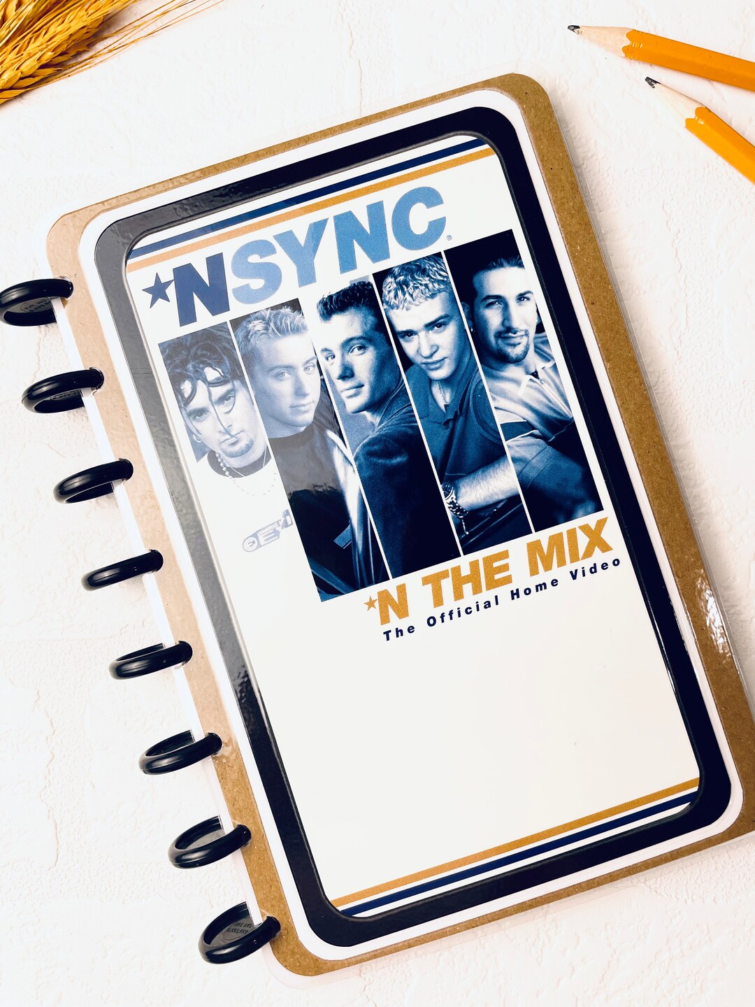 Recycled/upcycled Nsync VHS Notebook or Journal, Discbound, Reusable ...