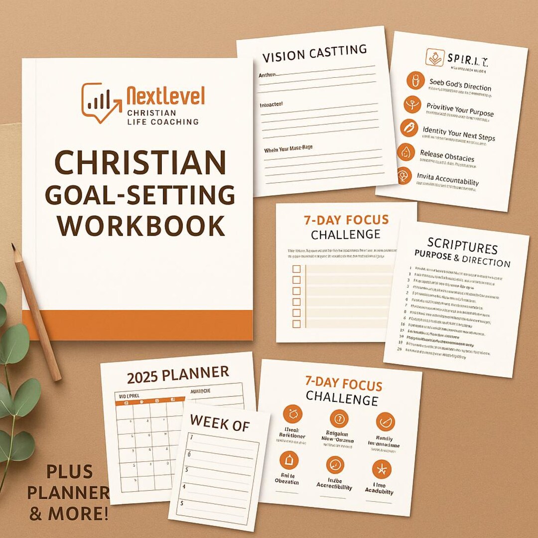 Christian Goal-setting Workbook | SPIRIT Framework | Printable ...