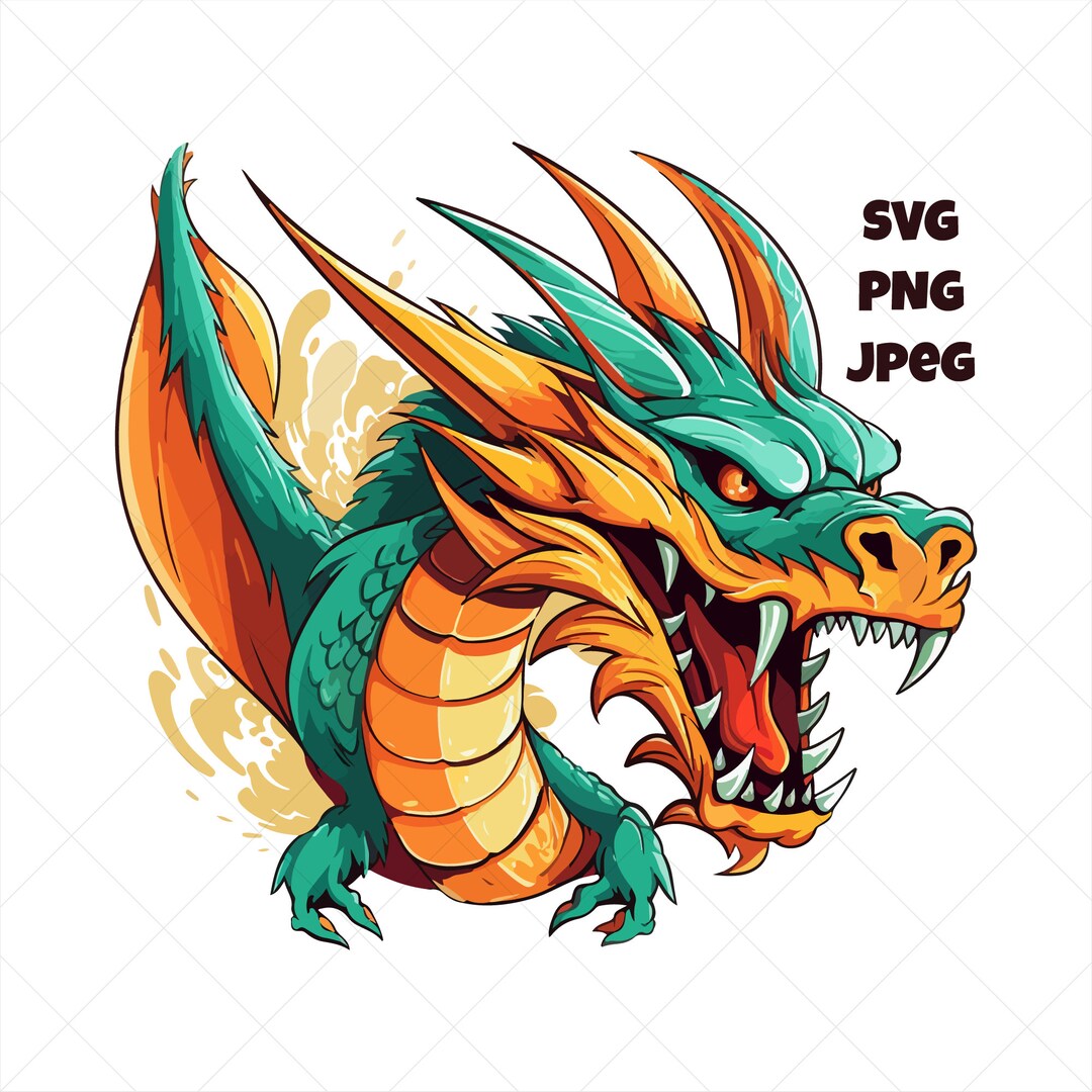 Dragon SVG, Dragon Clip Art, Digital Download, Png, Jpeg, Adobe AI ...