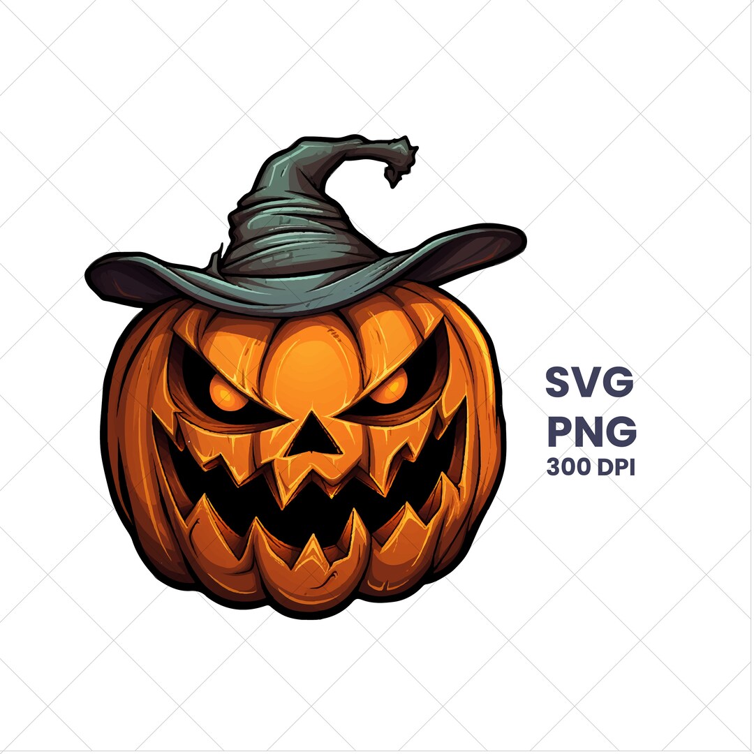 Halloween Jack-o-lantern Clip Art, High Quality SVG, Digital Download ...