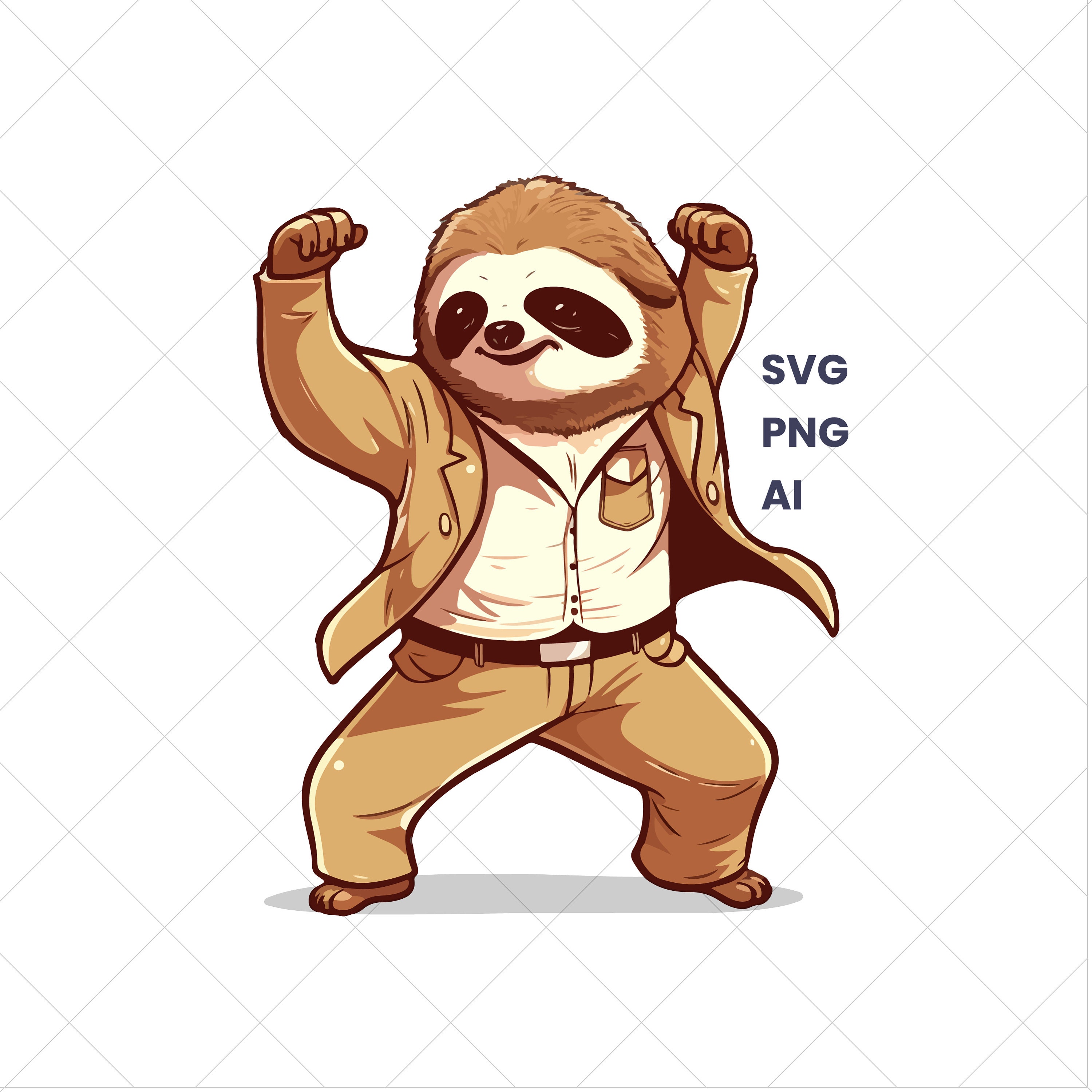 Sloth Clip Art SVG, Animal Svg, Commercial Use, Digital Download ...