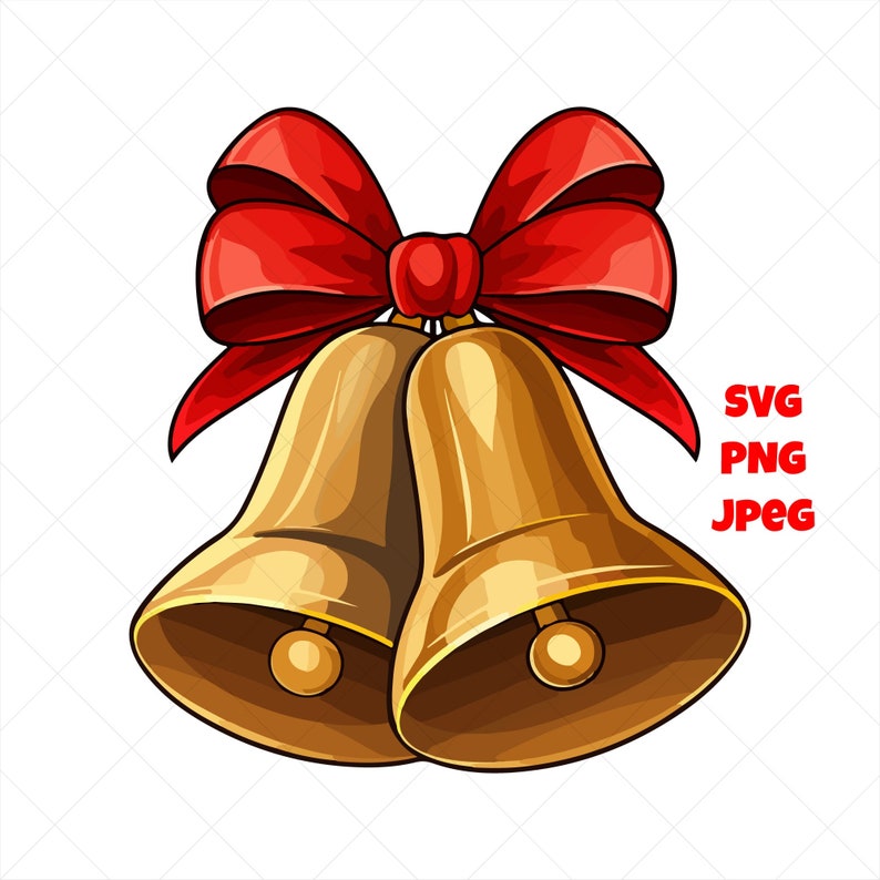 Jingle Bells Clip Art SVG, Holidays Svg, Digital Download, Santa Claus ...