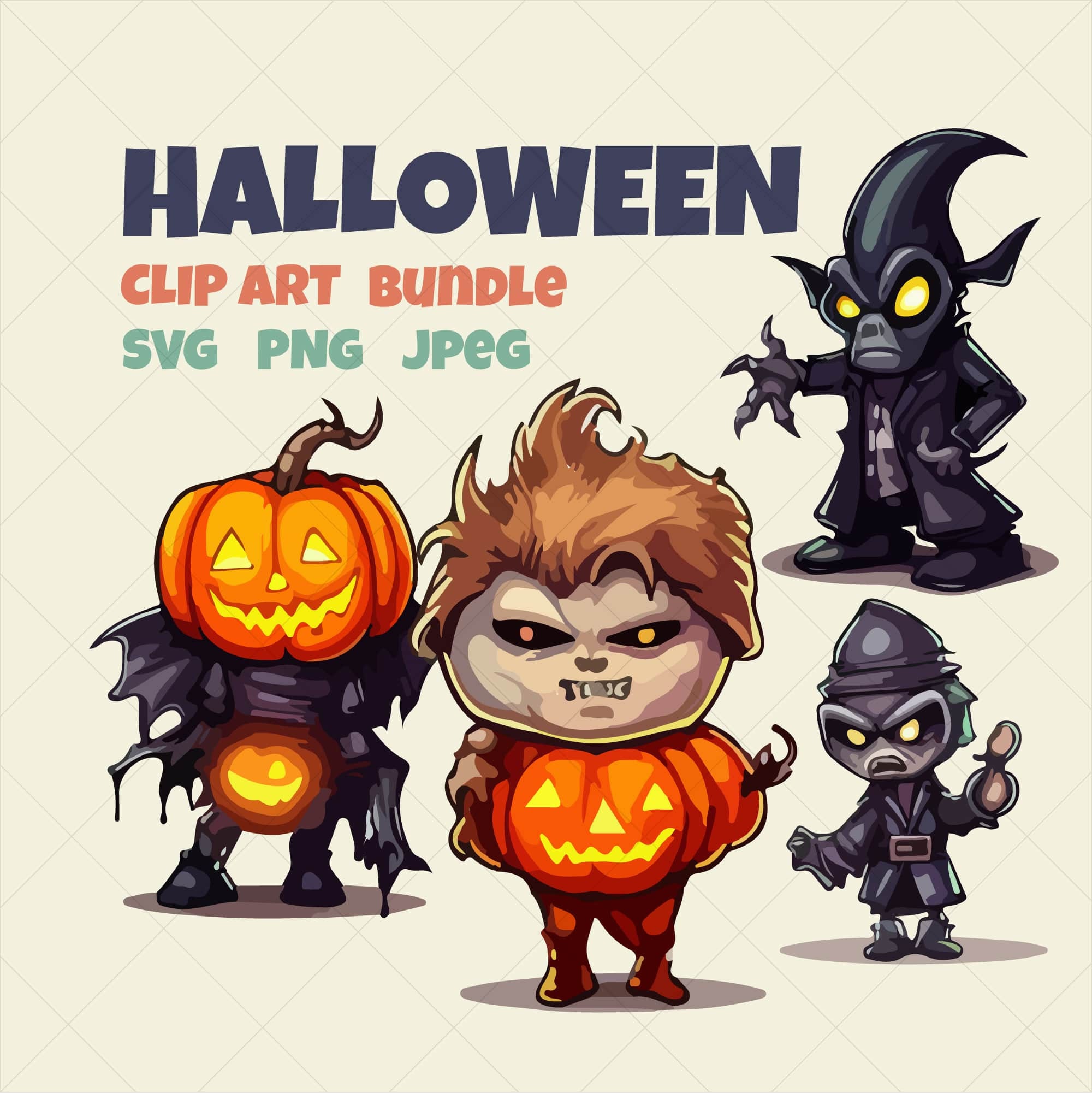 Scary Halloween Clip Art Spooky Characters and Symbols for Your ...