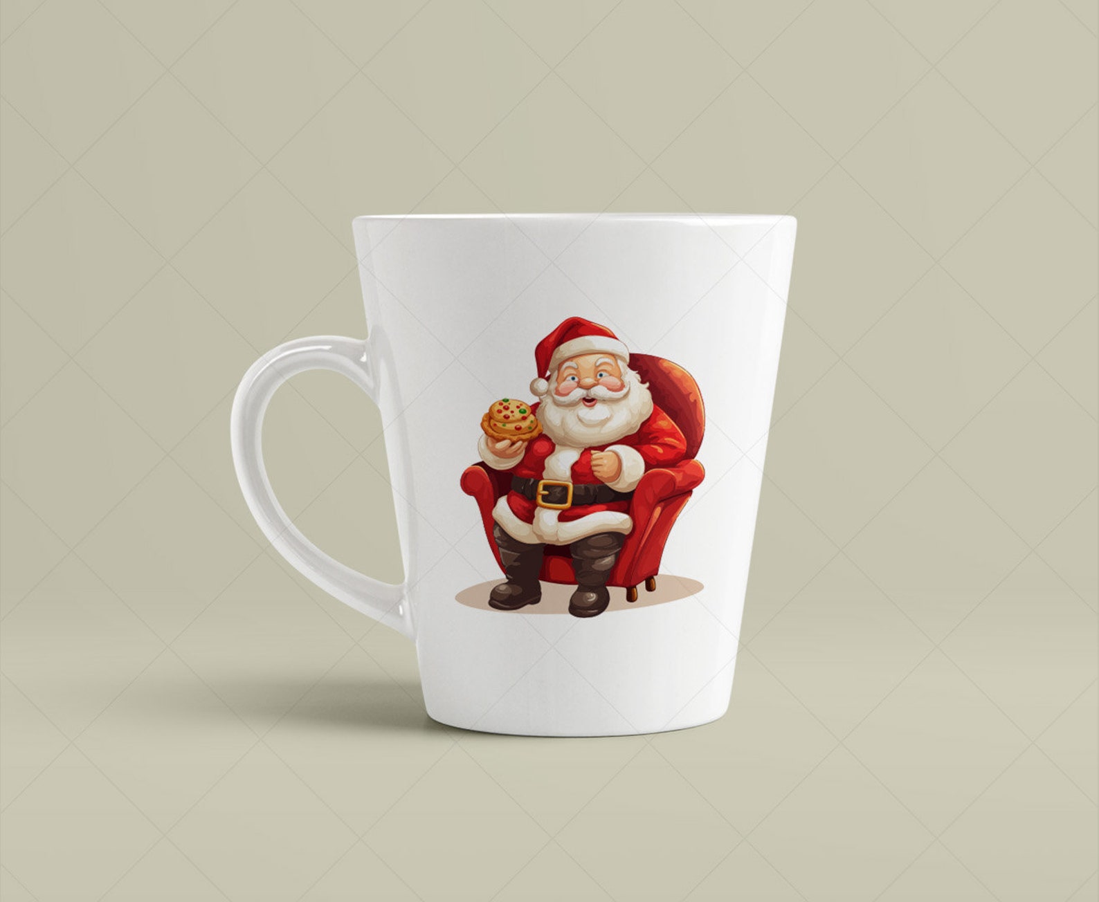 Santa Claus Eating Cookies Clip Art SVG, Holidays Svg, Digital Download ...