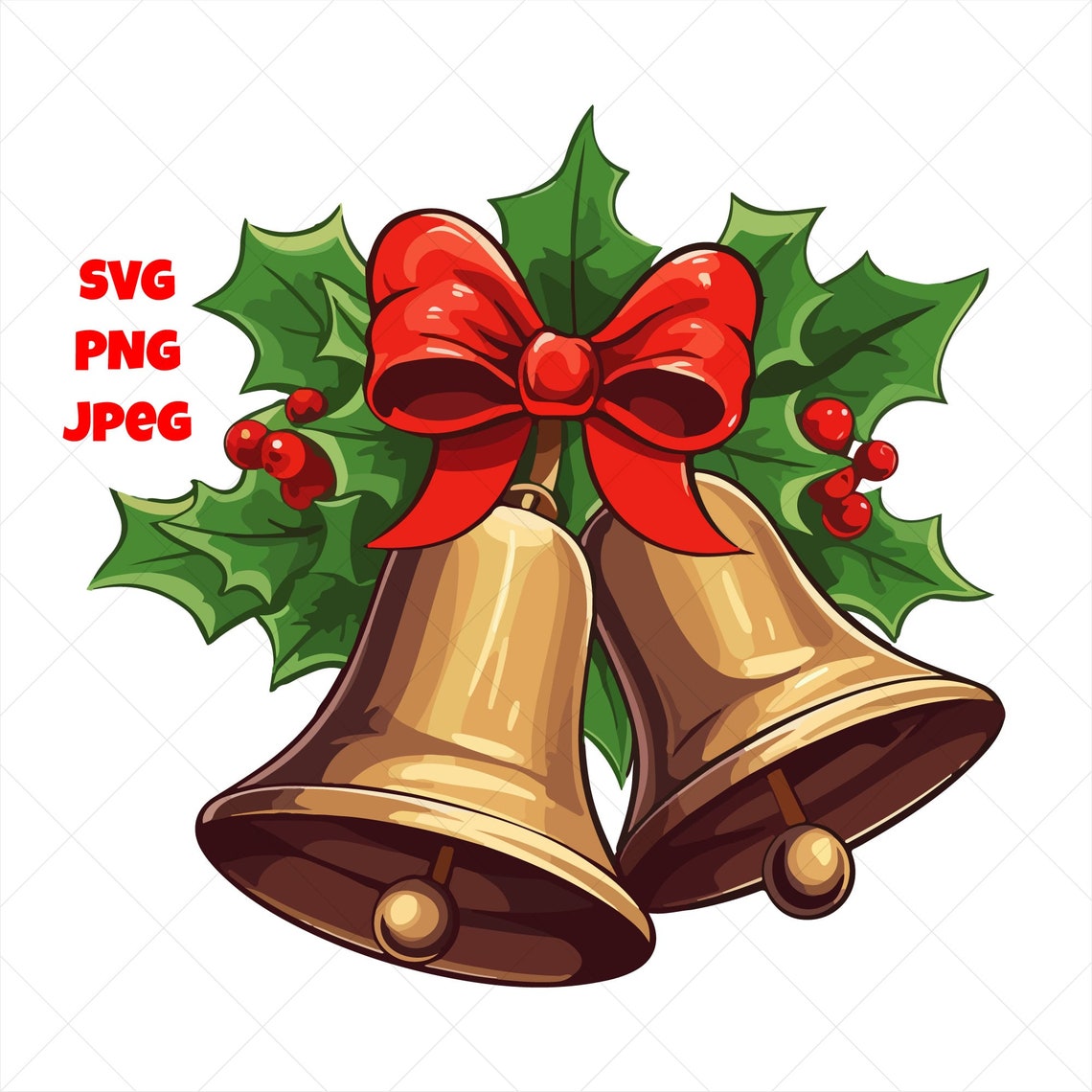 Jingle Bells Clip Art SVG, Holidays Svg, Digital Download, Mistletoe ...