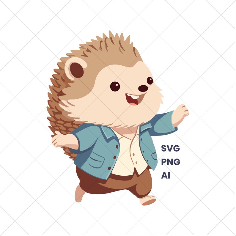 Hedgehog Clip Art SVG Animal Svg Commercial Use Digital - Etsy