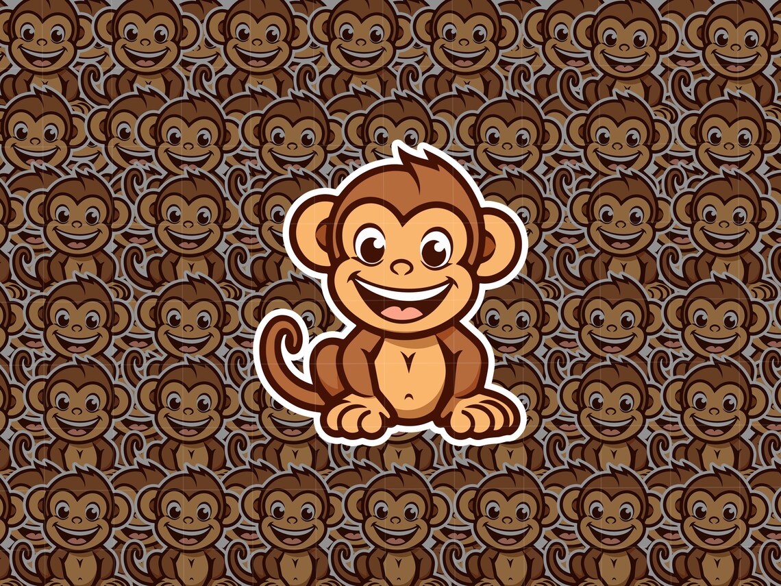 Monkey Clip Art SVG, Commercial Use, Animal Svg, Digital Download, Svg ...