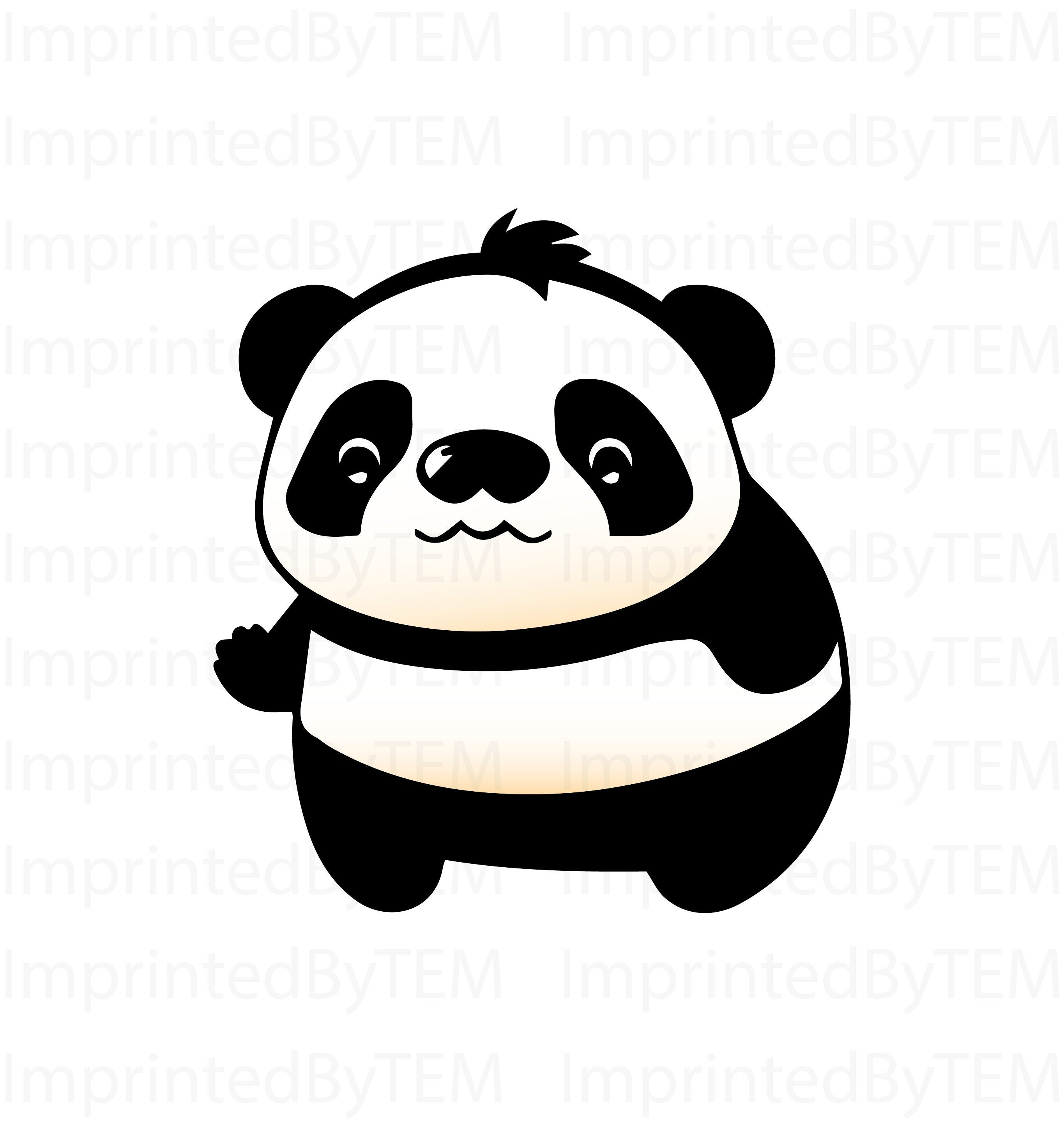 Cute Panda Clip Art SVG, Animal Svg, Digital Download, Small Panda, Svg ...