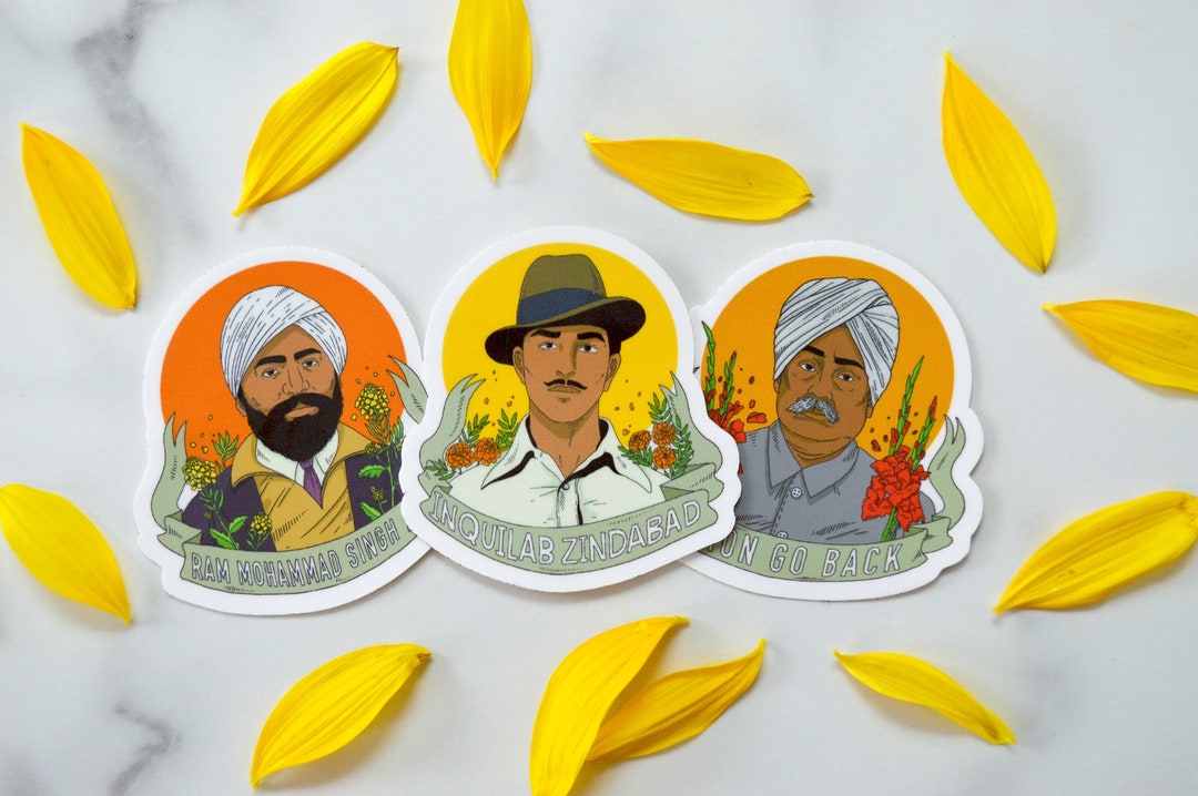 Punjab Revolutionaries Sticker Pack Shaheeds Bhagat Singh, Udham Singh ...