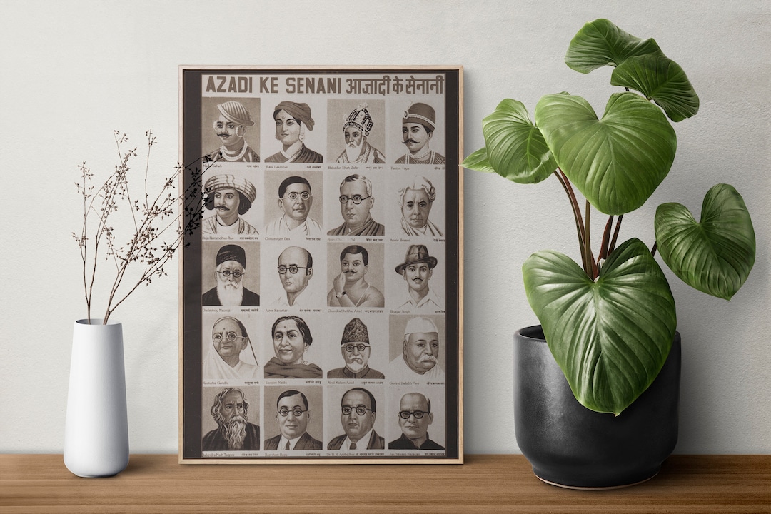 Printable Indian Freedom Fighters Poster | Azadi Ke Senani | Vintage ...