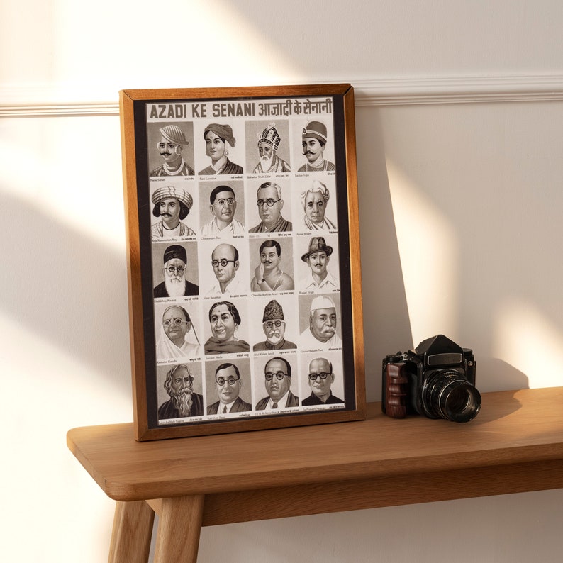 Printable Indian Freedom Fighters Poster | Azadi Ke Senani | Vintage ...