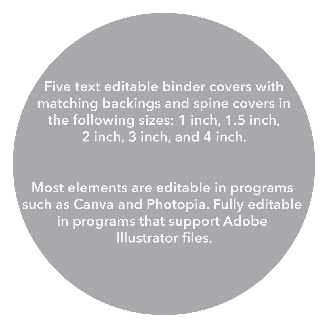 Printable Binder Covers With Matching Backings and Spine Covers ...