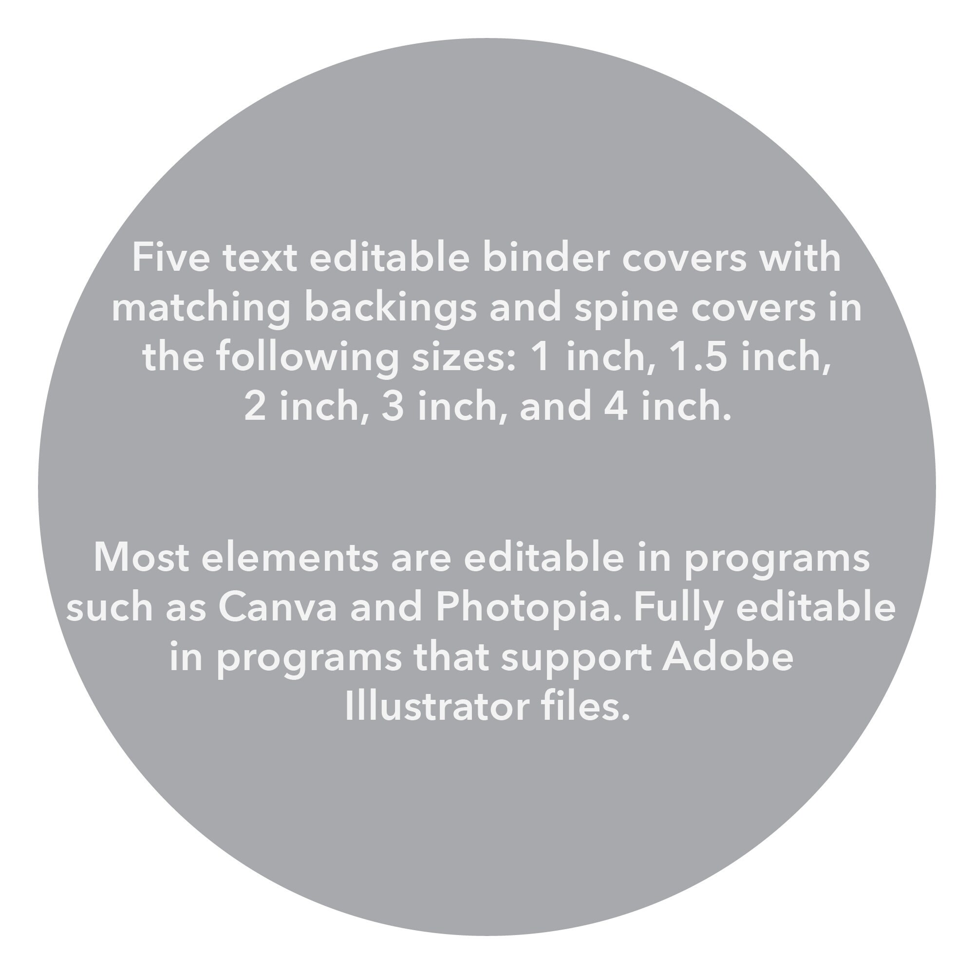 Printable Binder Covers With Matching Backings and Spine Covers ...