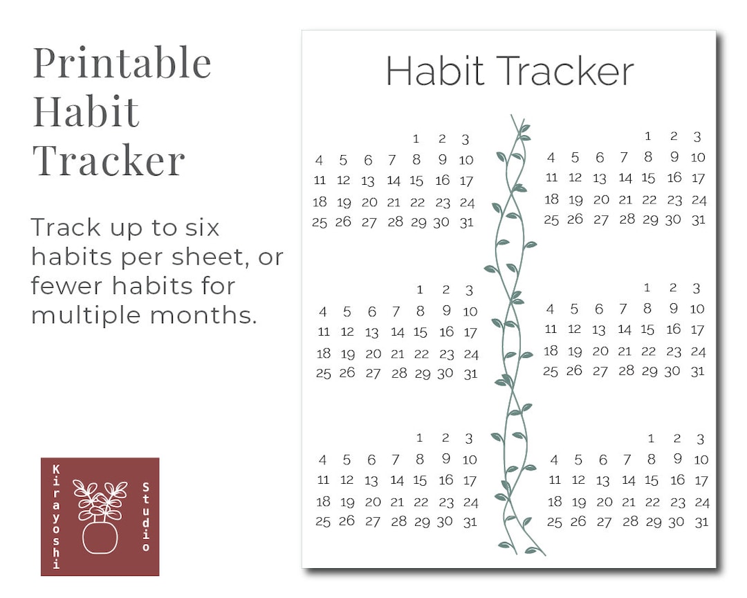 Habit Tracker | Habit Tracking Worksheet | Habit Building Worksheet ...