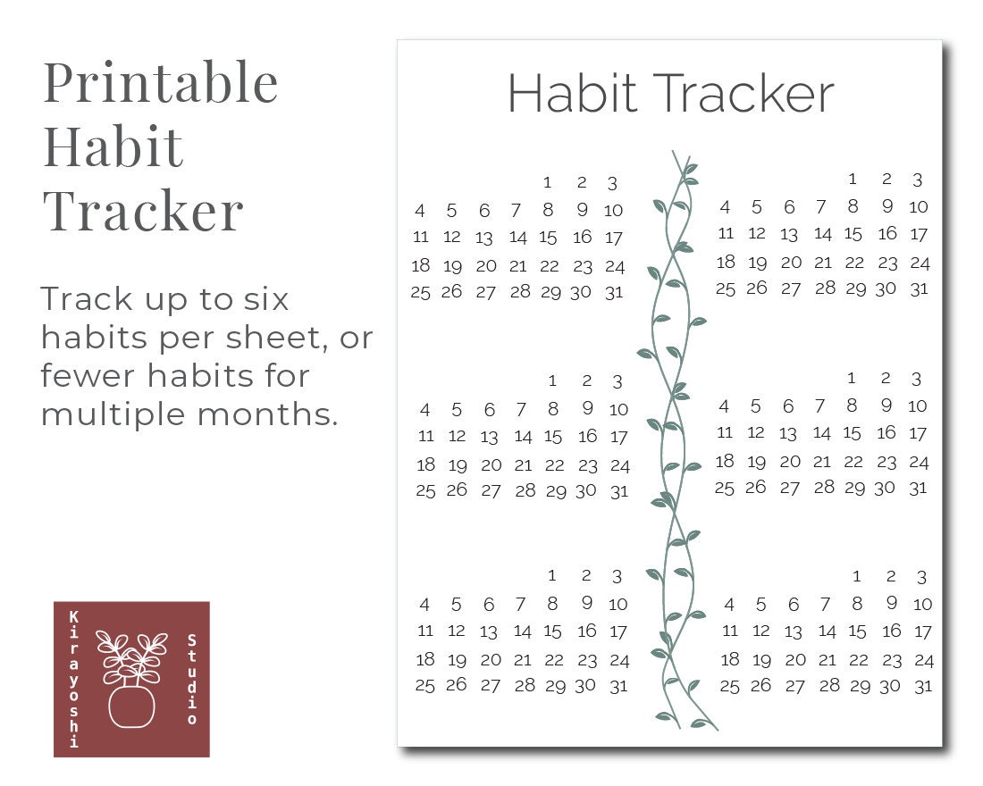 Habit Tracker Habit Tracking Worksheet Habit Building Worksheet Habit ...