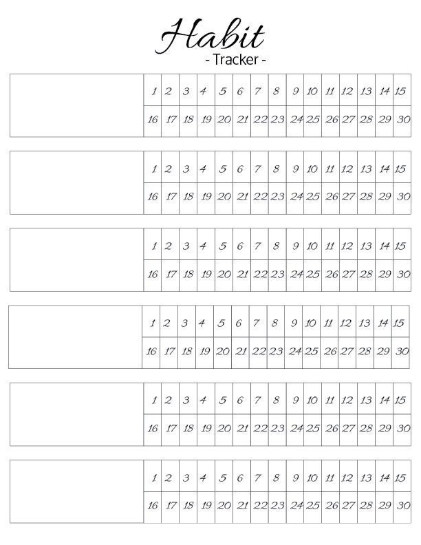 Habit Tracker | Habit Tracking Worksheet | Habit Building Worksheet ...