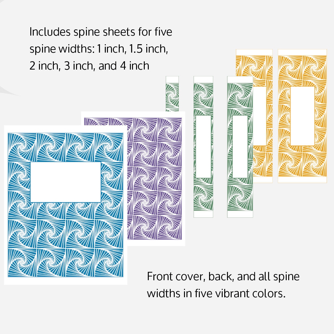 Printable Binder Cover Set With Matching Spines 8.5 X 11 Geometric ...