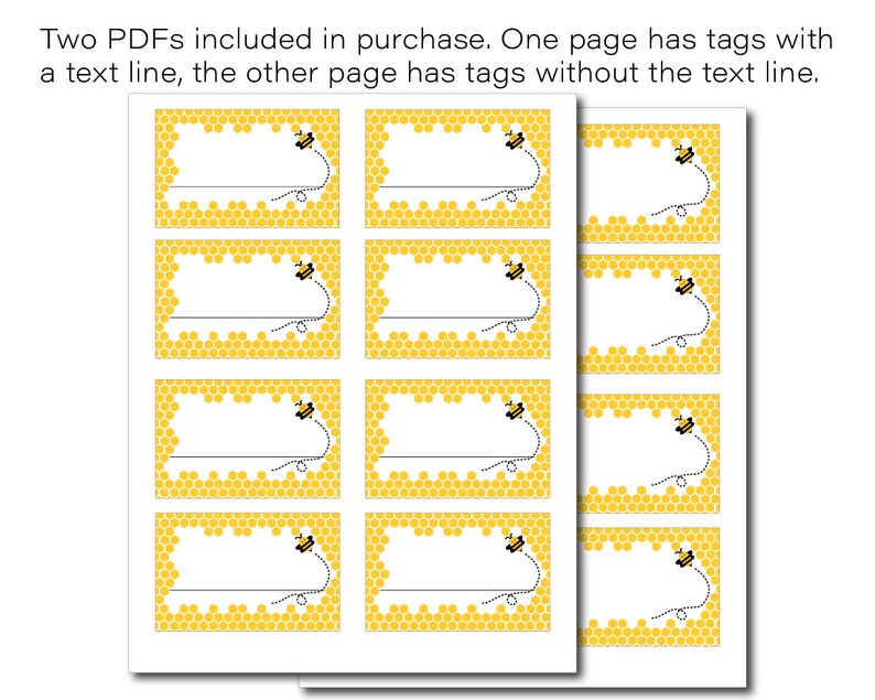 Bee Nametag Set | Printable Bee Theme Name Tag, Place Card, Table ...