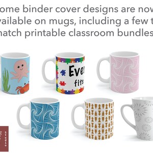 Printable Binder Cover Set With Matching Backings and Spine Covers ...