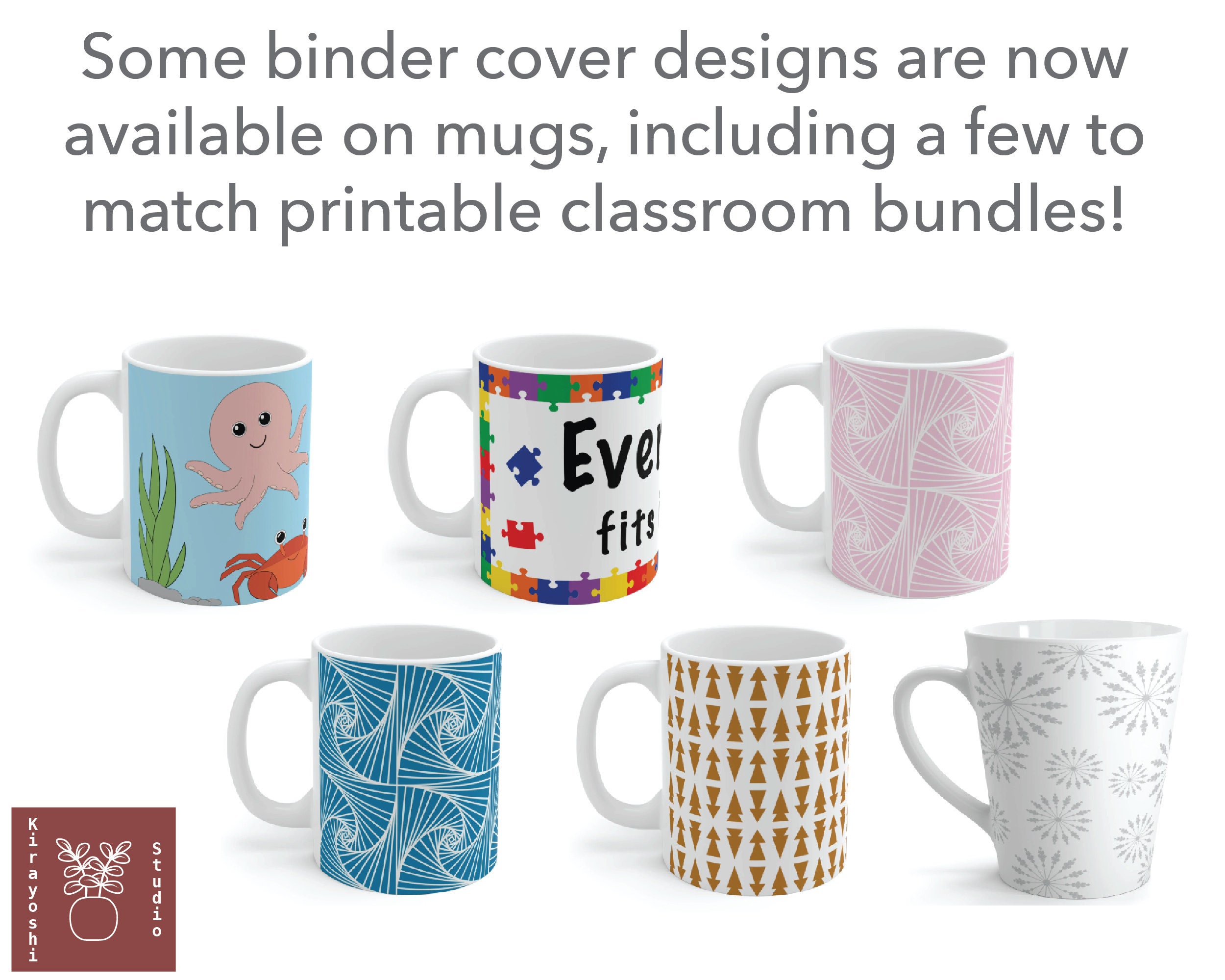 Printable Binder Cover Set With Matching Backings and Spine Covers ...